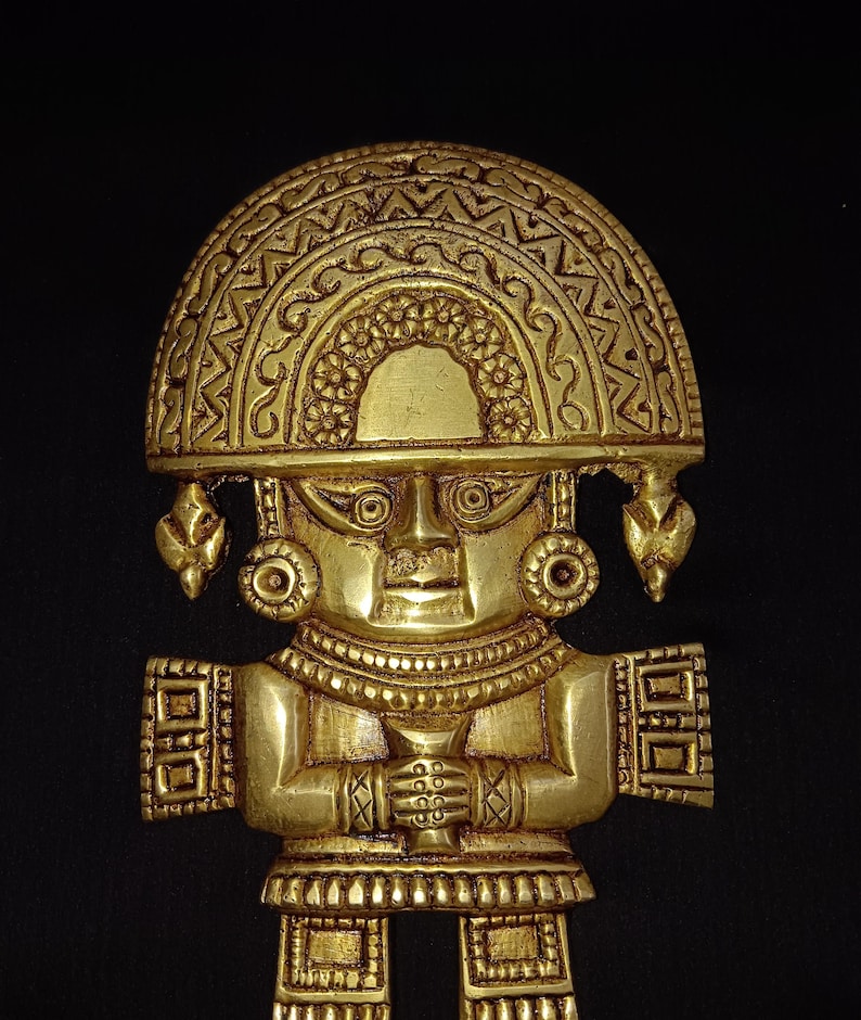 Peru Tumi Symbols Wall Hanging Brass Traditional Deity Wall Art ...