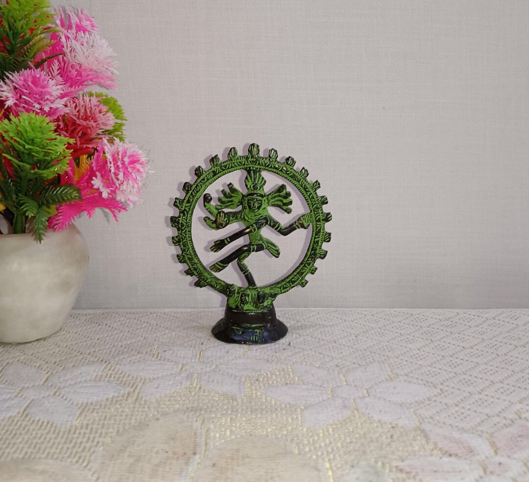 Angry Nataraja Statue Table Decor | Brass Dancing Shiva Mahadev Idol ...
