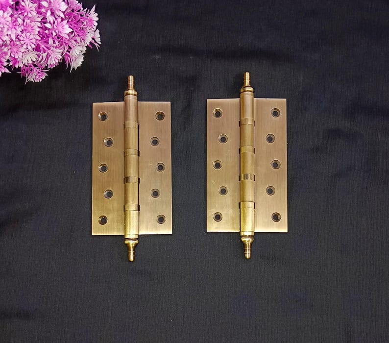 Lacquered Brass Wooden Door Hinges Set of 02 Pieces | 7.0'' Inches ...