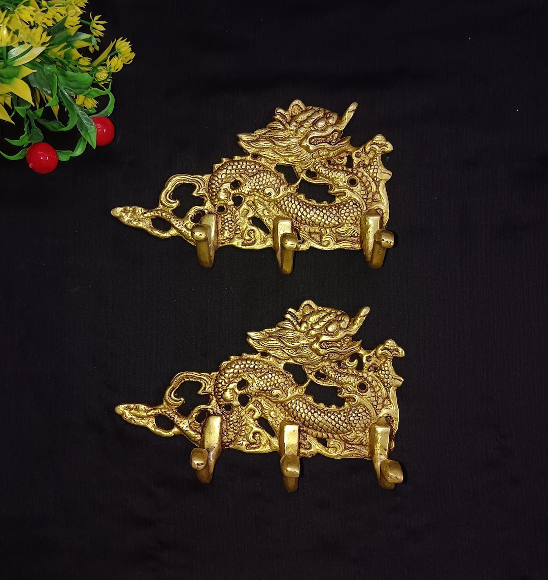 Chinese Dragon Hook Wall Hanging | Brass Griffin Creatures Themed Wall ...
