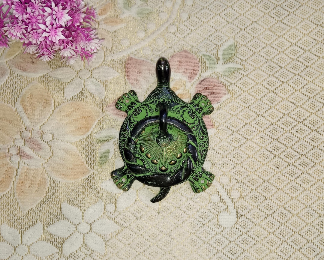 Sea Turtle Shape Doorbell | Brass Tortoise Themed Home Decorative ...