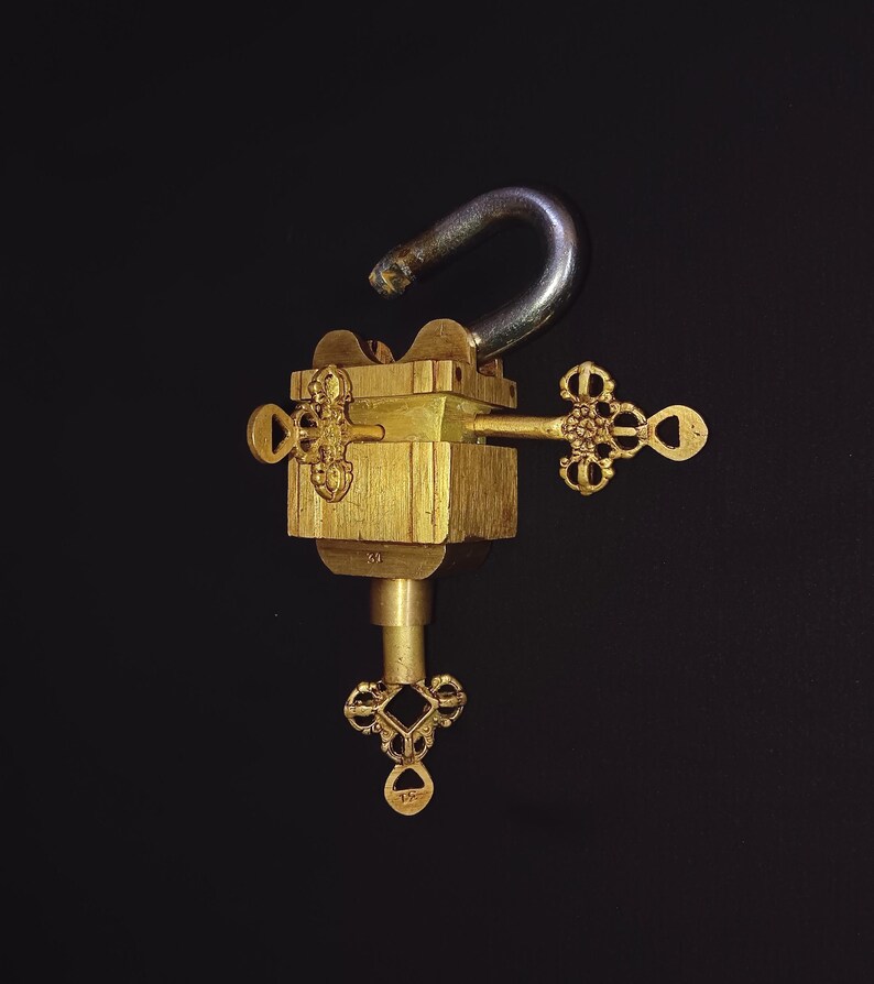 Egyptian Tricky Theme Door Lock | Brass Tricky Master Puzzle Lock With ...