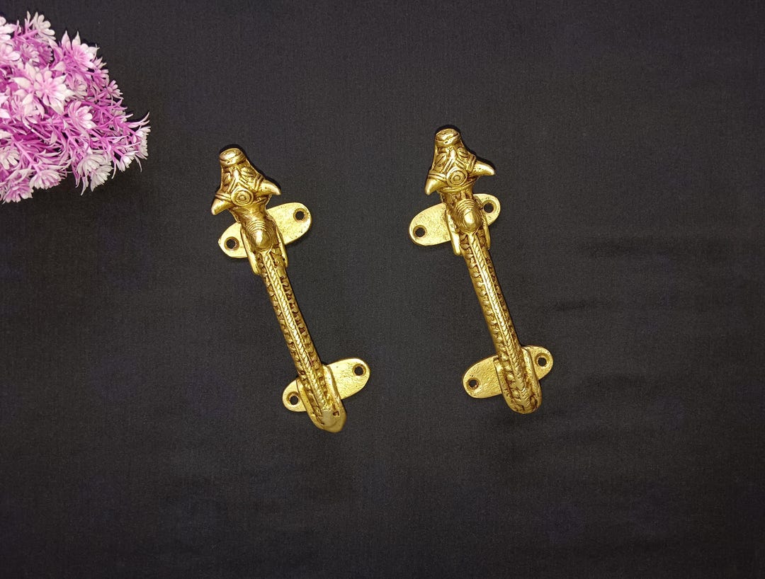 Brass Cow Nandi Cabinet Pulls: Kitchen Drawer Knobs, Set of 2 - Etsy