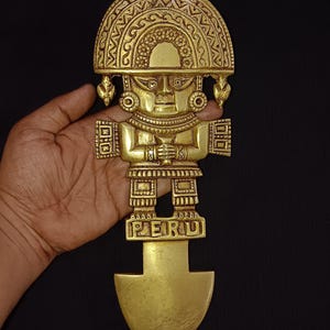 Peru Tumi Symbols Wall Hanging Brass Traditional Deity Wall Art ...