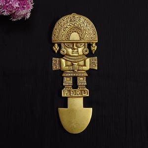 Peru Tumi Symbols Wall Hanging | Brass Traditional Deity Wall Art ...
