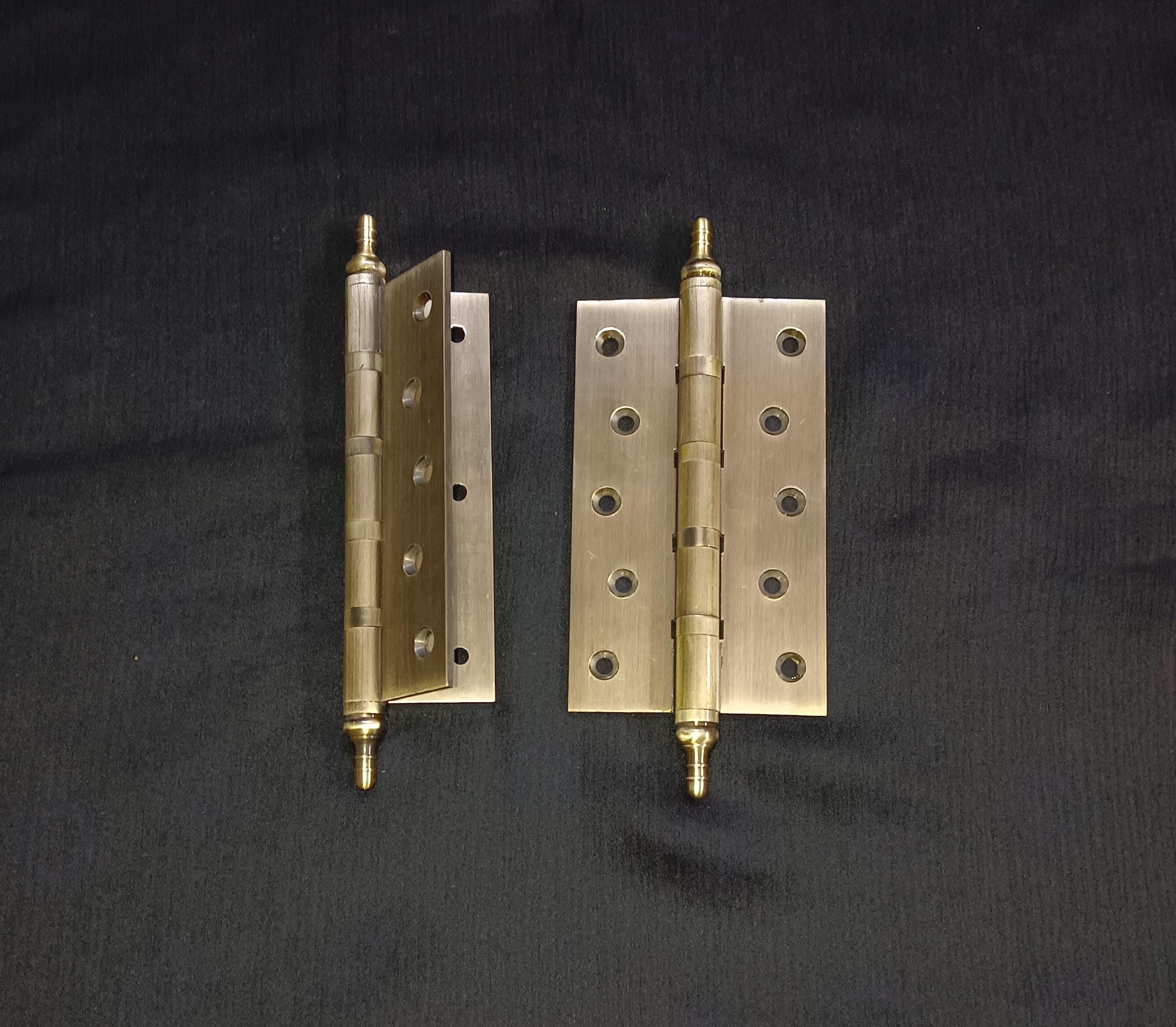 Lacquered Brass Wooden Door Hinges Set of 02 Pieces 7.0'' Inches Crown ...