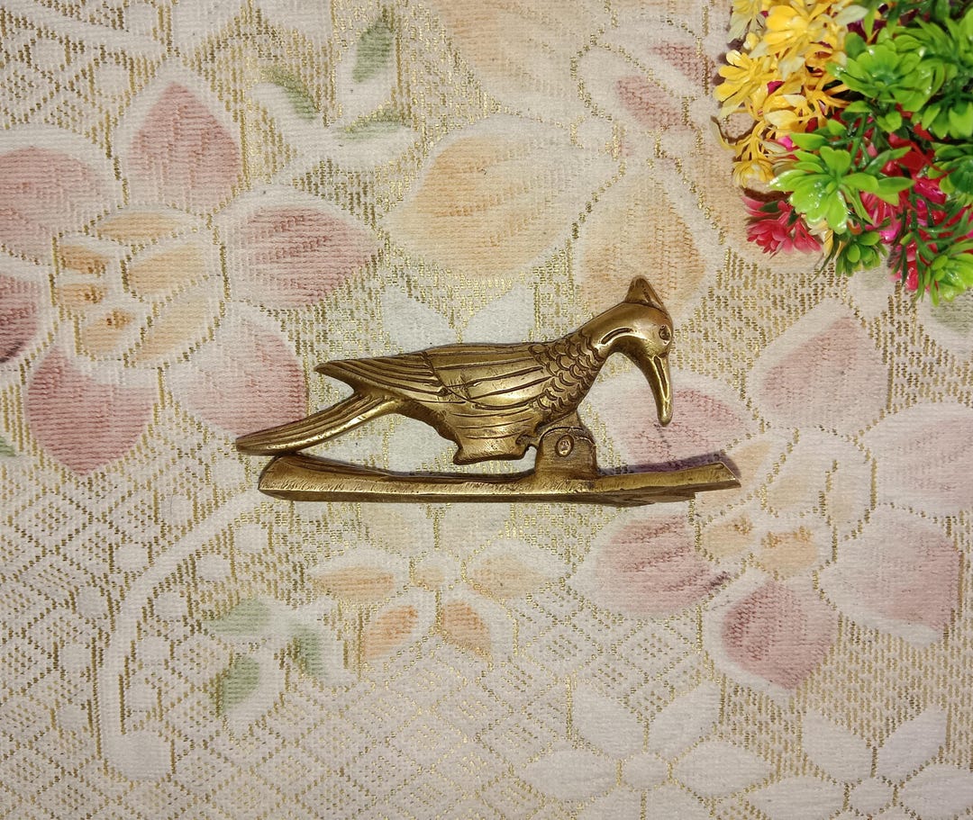 Brass Woodpecker Door Knocker: Chirping Bird Design Bell - Etsy