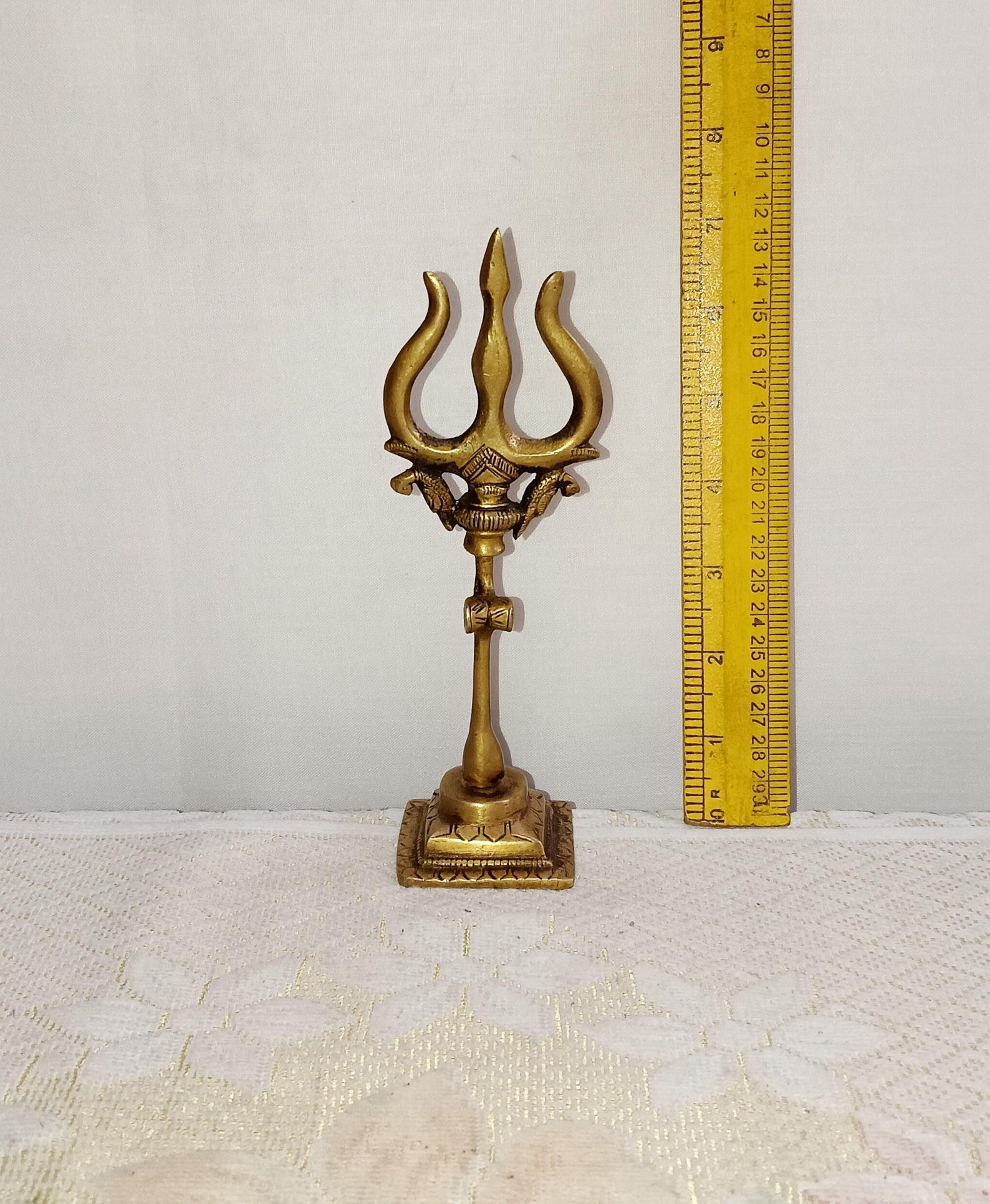 Brass Mini Shiva Trident: Table Trishul for Worship - Etsy