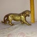 Siberian Tiger Sculpture Table Decor | Brass Roaring Wild Cat Statue ...