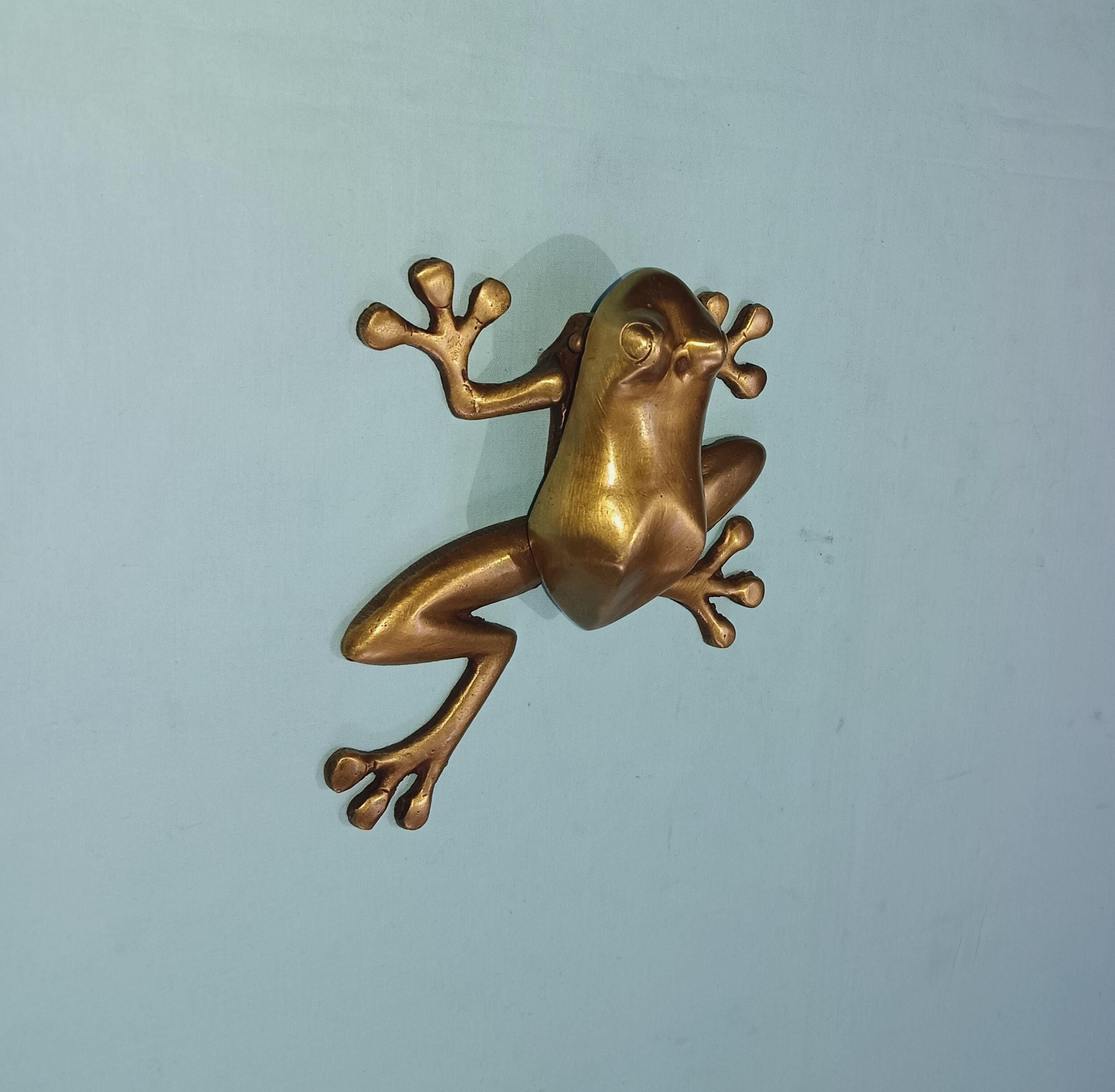 Brass Climbing Frog Doorbell: Toad Shape Door Knocker - Etsy