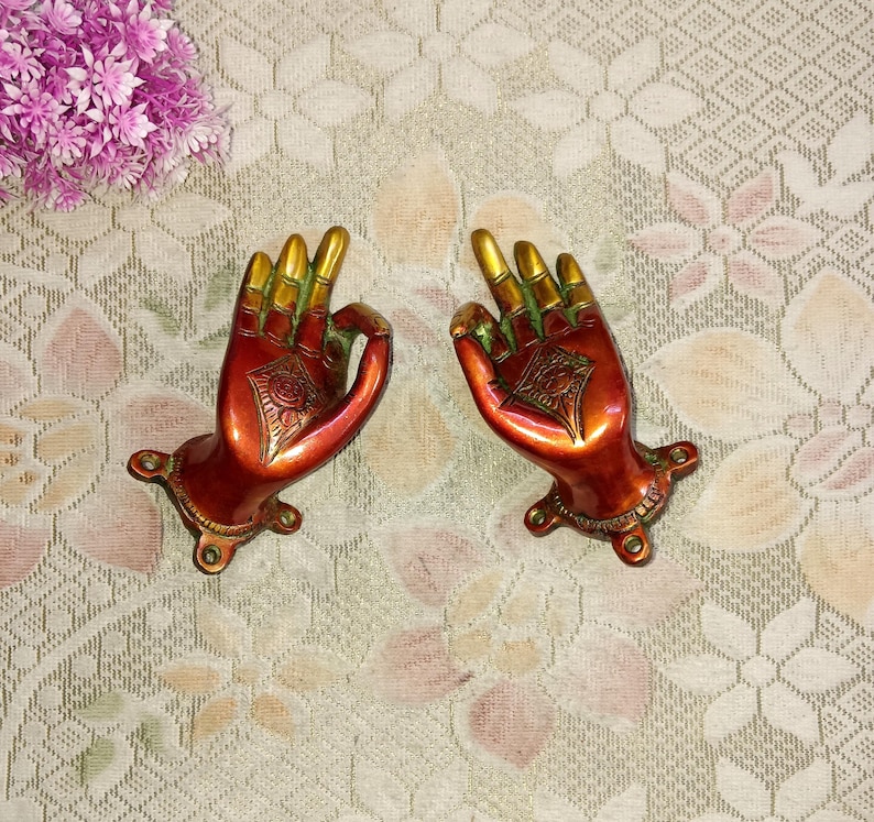 Cheering Gesture Shape Door Handle | Brass Girl Hand Shape Wardrobe ...