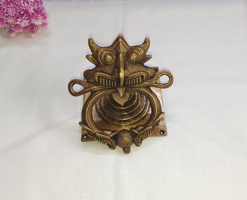 Brass Yali Dragon Door Knocker: Mythology Creatures Home Decor - Etsy