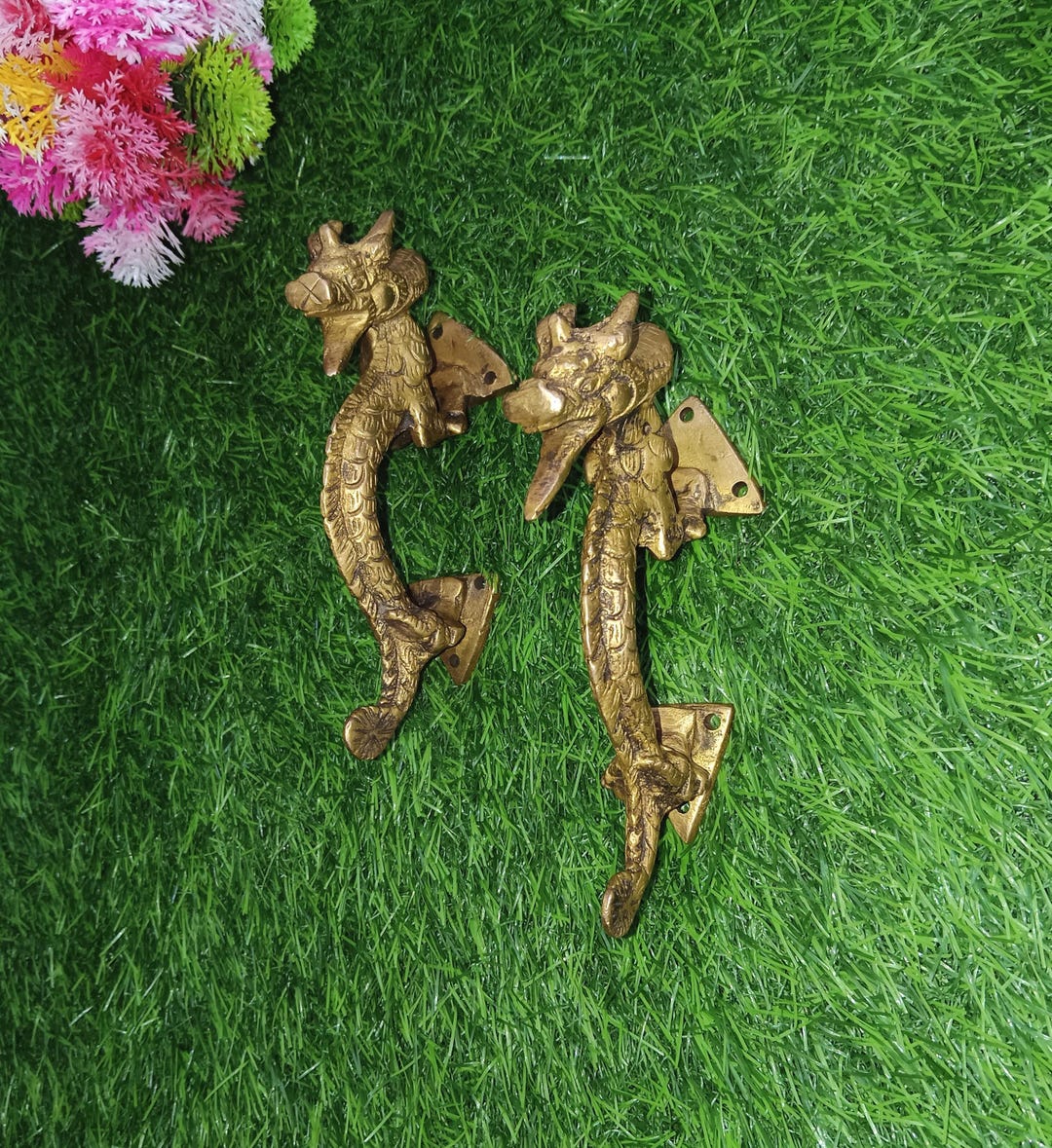 Dragon Creatures Themed Kitchen Cabinet Pull | Brass Griffin Creature ...