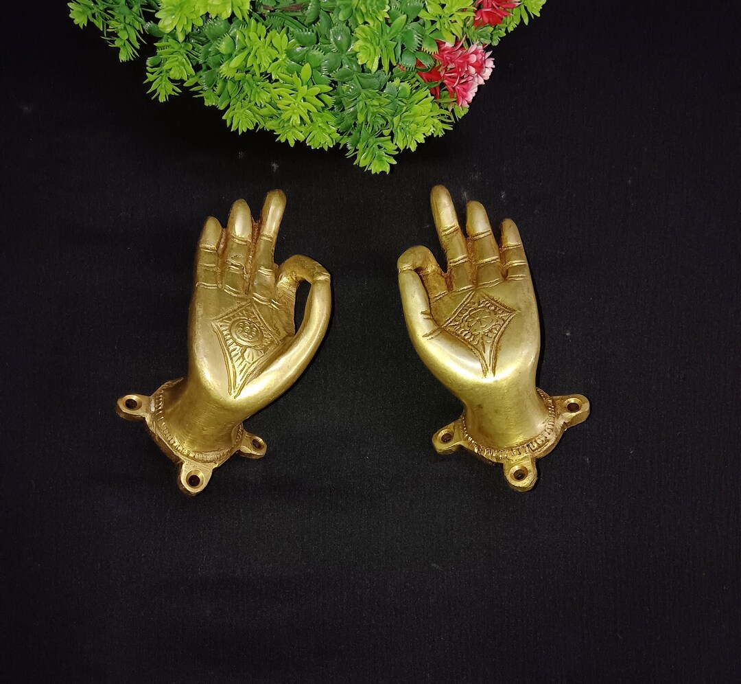 Buy Brass Namaste Hands Door Handle Welcoming Theme Brass Dancing Girl ...
