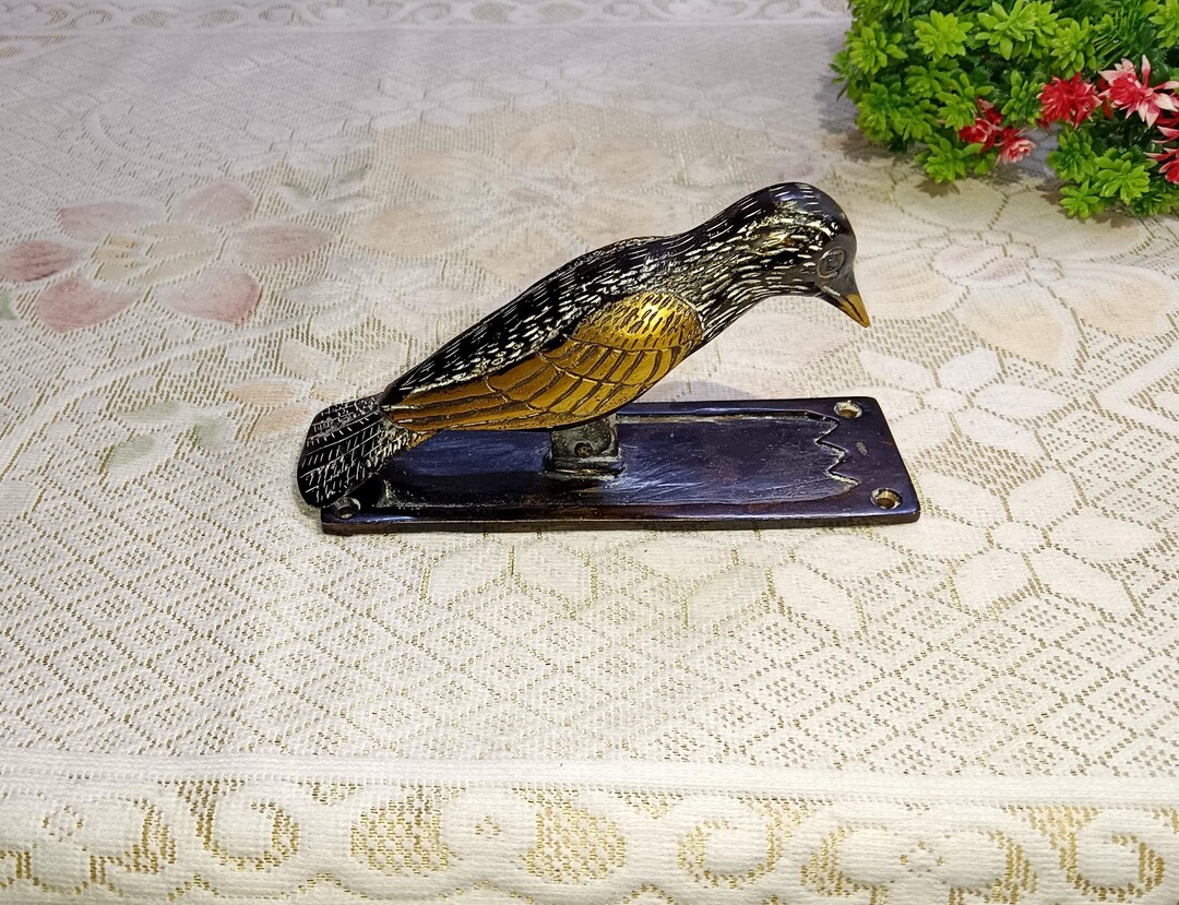Woodpecker Themed Door Bell for Log Cabin Door Decor | Brass Canary ...
