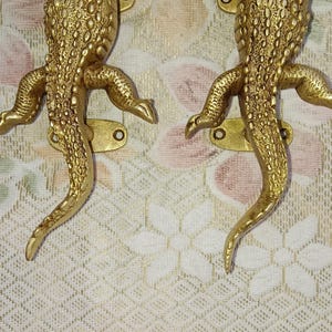 Sea Crocodile Design Main Door Handle Pair | Brass Reptile Alligator ...