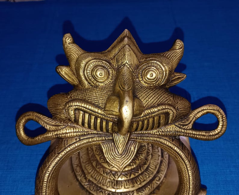 Yali With Dragon Design Door Bell Brass Mythology Creatures Themed Home ...