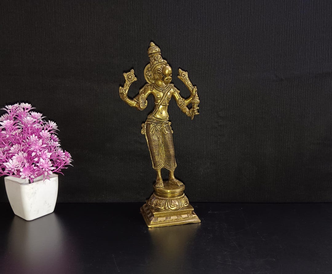 9.3 Inch Brass Vishnu Incarnation | Brass Varaha Head Hindu God Sculpture - Etsy