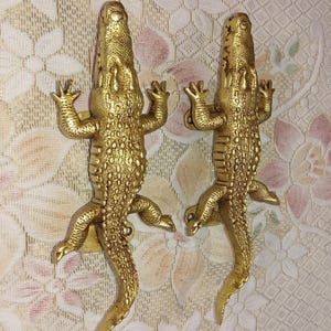 Sea Crocodile Design Main Door Handle Pair | Brass Reptile Alligator ...