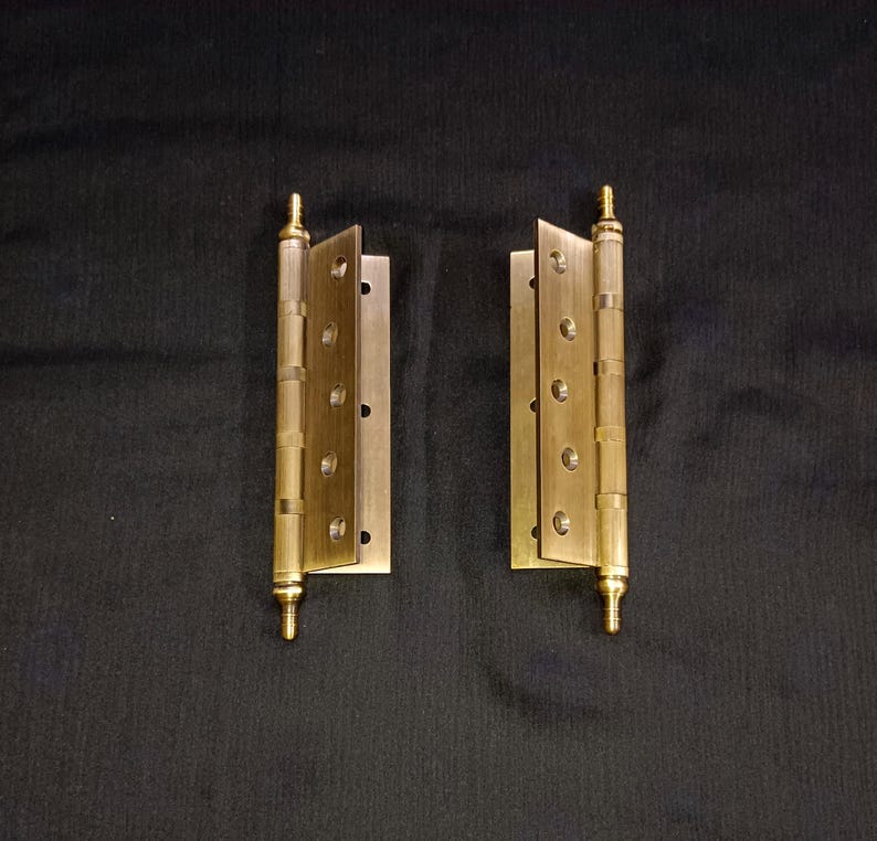 Lacquered Brass Wooden Door Hinges Set of 02 Pieces | 7.0'' Inches ...