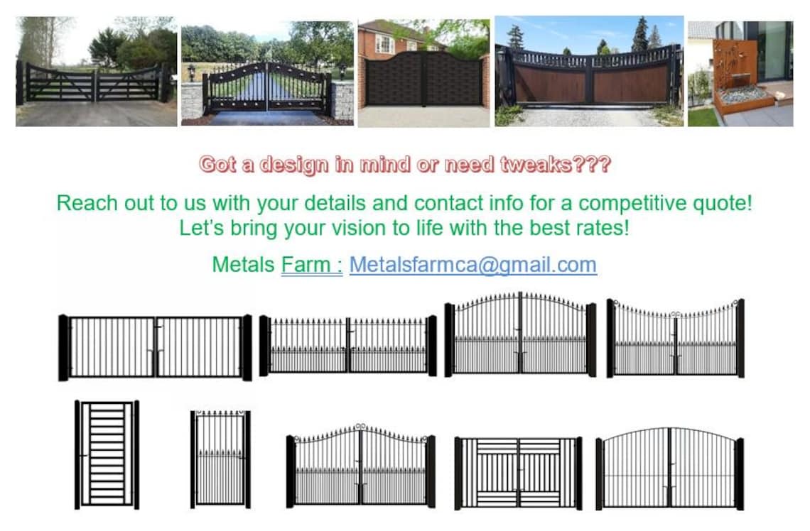 Sample Farm Style Metal Driveway Gate _ Canadian Crafted Excellence_gg ...