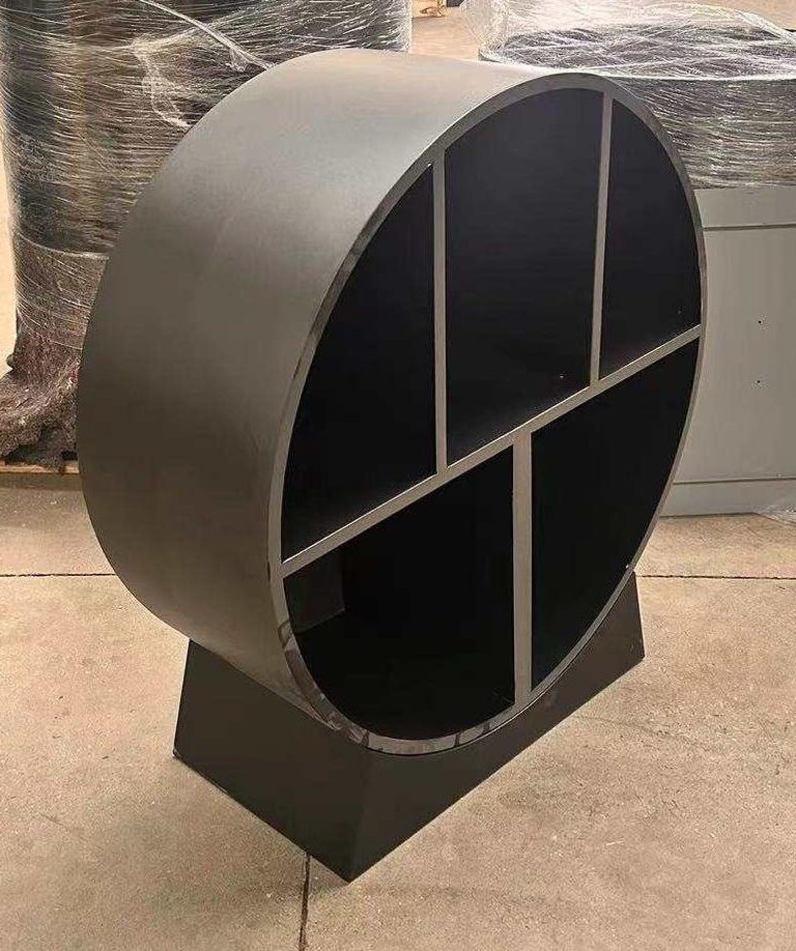 40'' 56'' Stylish Wood Log Stacker Firewood Rack Black Coating Indoor ...