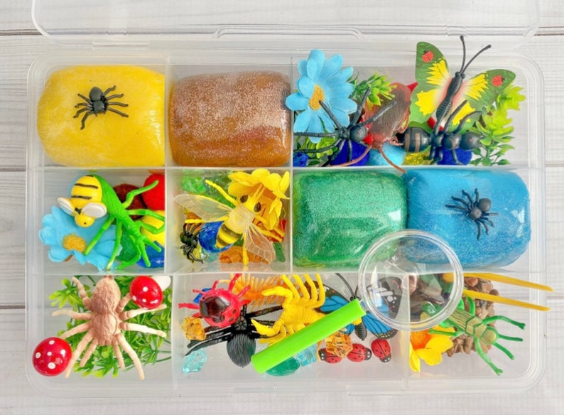 Bugs Play Dough Kit, Boys Playdough Set, Gift, Insect Kit, Sensory Kit ...