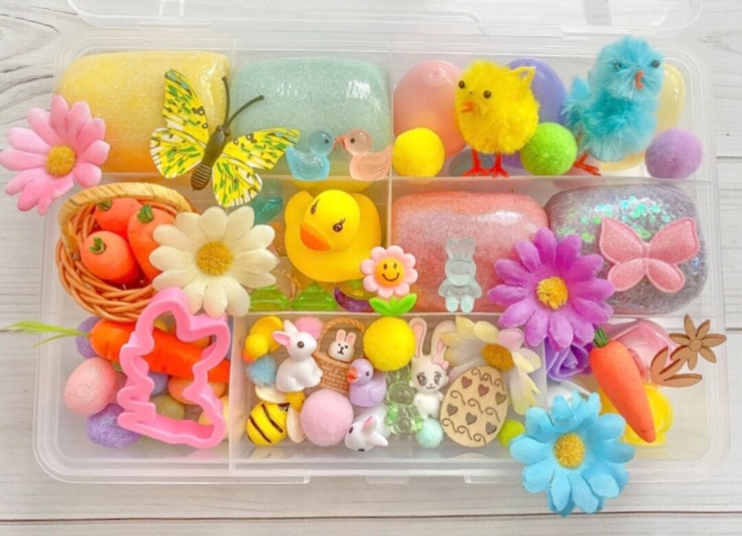Easter Play Dough Kit, Spring Playdough Set, Girls Boys Gift Sensory ...