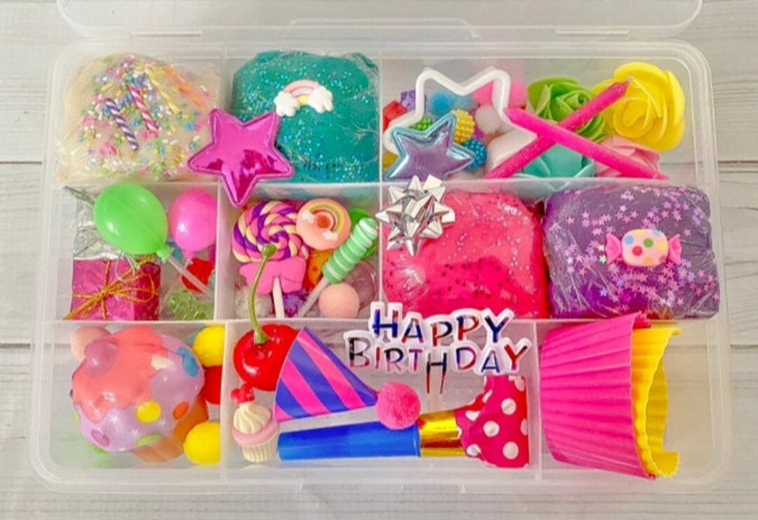 Birthday Play Dough Kit, Party Playdough Set, Girls Boys Gift, Magic ...