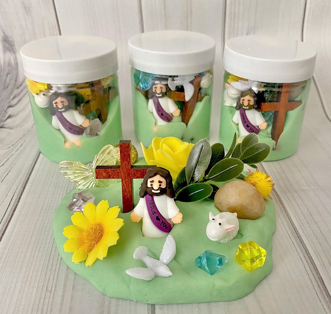 Jesus Play Dough Kit Jars Playdough Set, Girls Boys Gift, Magic Kit ...