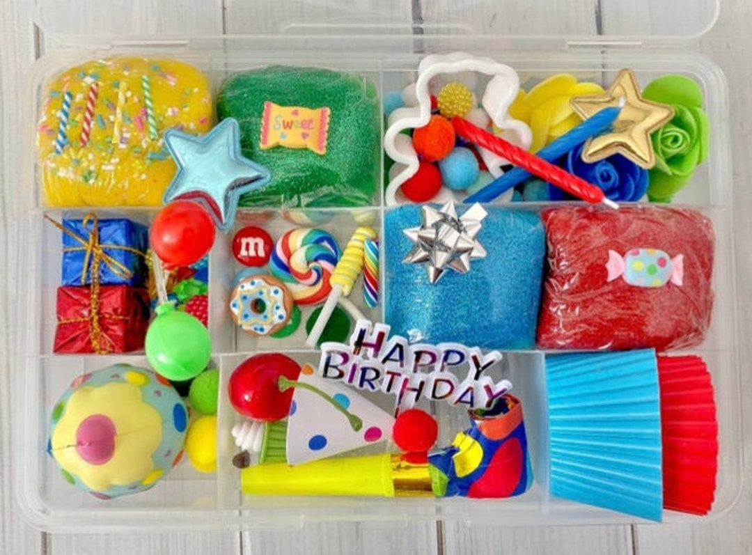 Birthday Play Dough Kit, Party Playdough Set, Girls Boys Gift, Magic ...