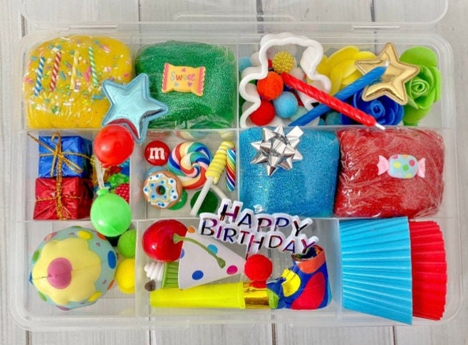 Birthday Play Dough Kit, Party Playdough Set, Girls Boys Gift, Magic ...