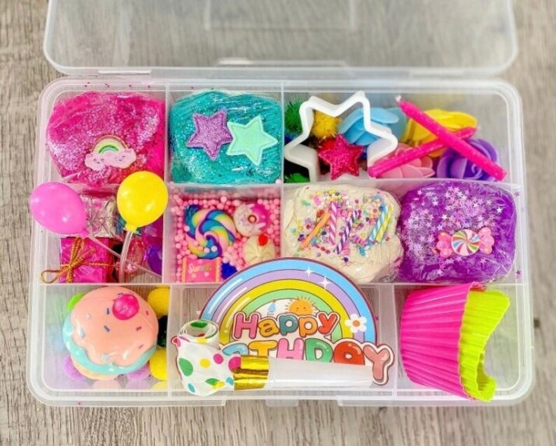 Birthday Play Dough Kit, Party Playdough Set, Girls Boys Gift, Magic ...