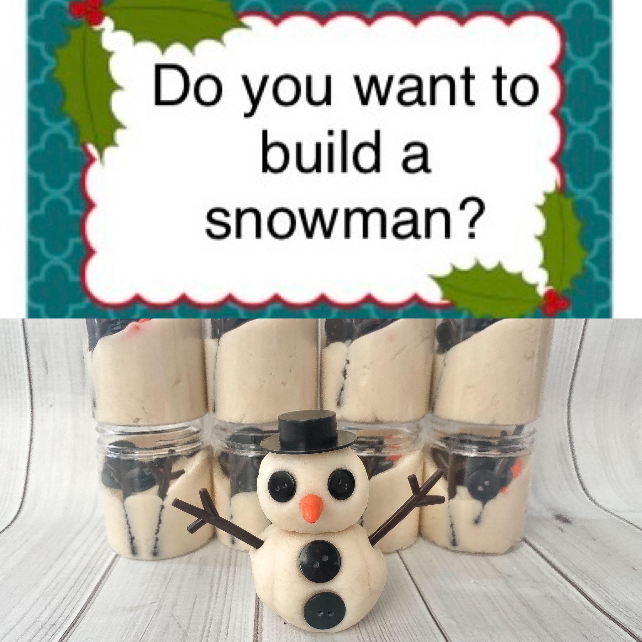 Snowman Play Dough Jar Kit, Playdough Party Favor Grab Bag Doh Kids ...