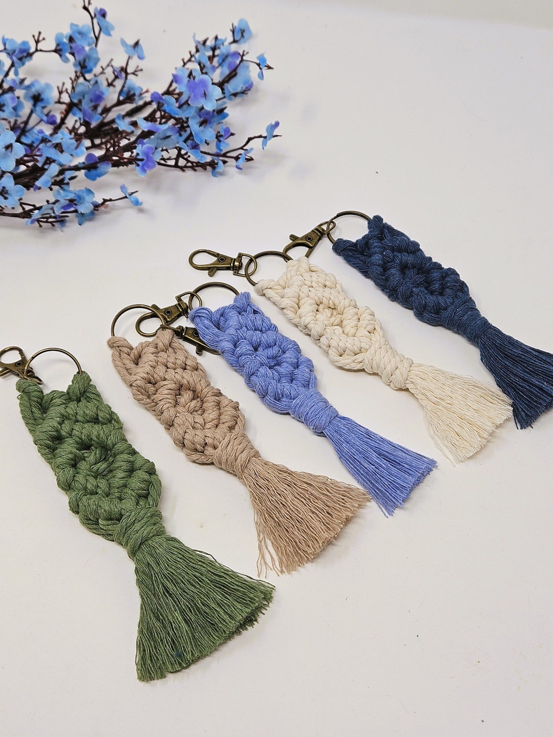Personalized Baby Shower Favors, Macrame Keychain, Keychain Favors ...