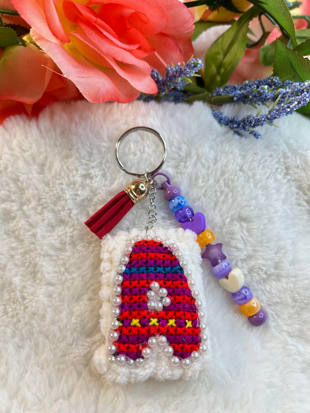 Hmong Sewed on Keychain Alphabets - Etsy