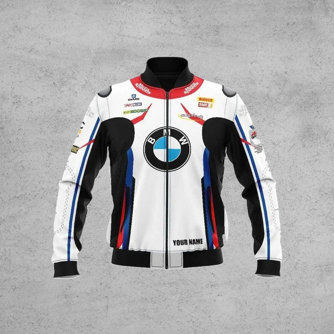 Personalized BMW Moto Speeds Bomber Jacket 3D Racing Style F1, Custom ...