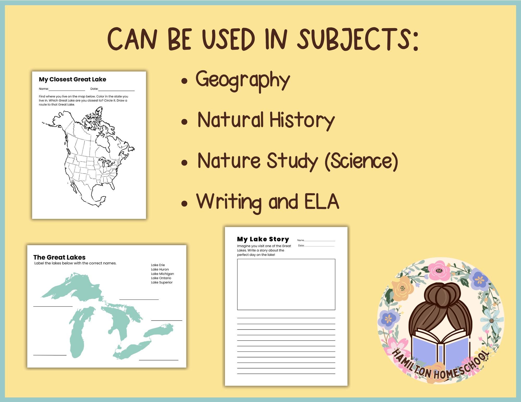 Paddle to the Sea Great Lakes Bundle Paddle Workbook and Great Lakes ...