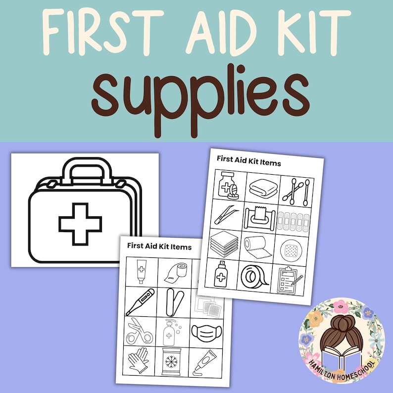 First Aid Kit Activity: Color-in File Folder (6 Page PDF) - Etsy