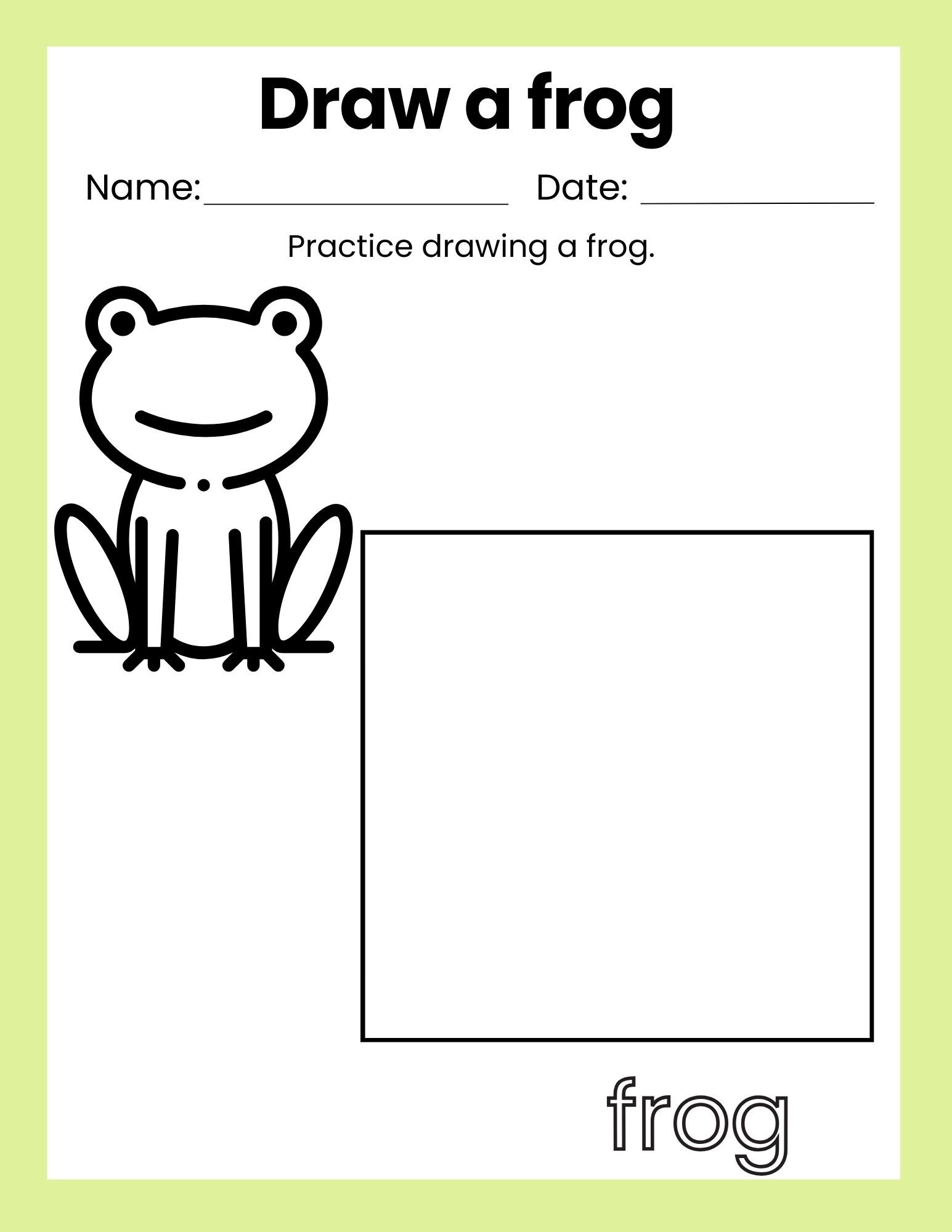 Frog Preschool Activity Sheets Frog Theme F is for Frog Activities ...