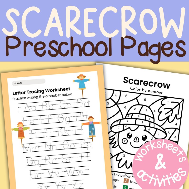 Scarecrow Preschool Activity Pack: Letter S Week Lesson Plan (43 Page ...