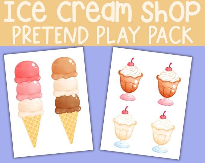 Sweet Shop Pretend Play Printable Pack: Cafe, Donuts, Cookies (PDF ...