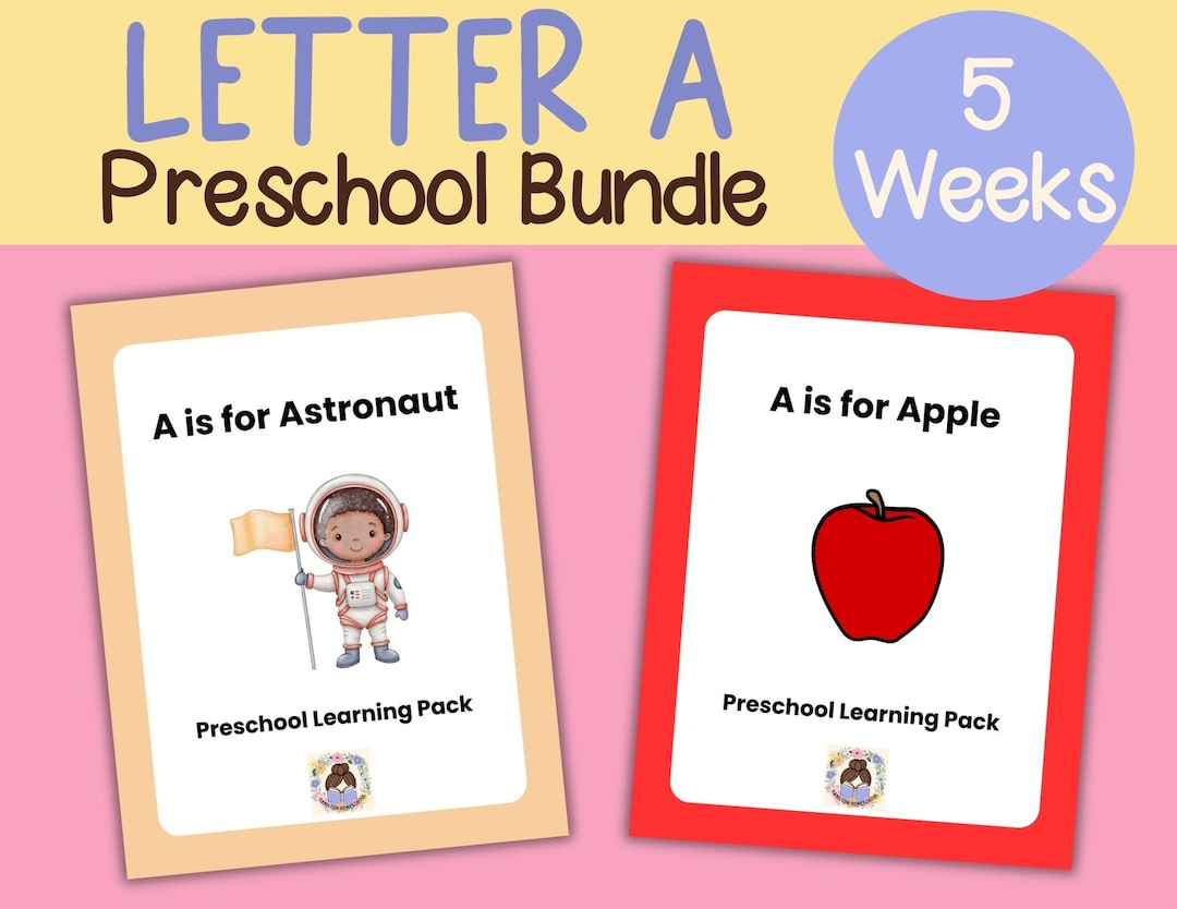 Letter A Preschool Learning Pack Bundle Ant, Apple, Acorn, Alligator ...