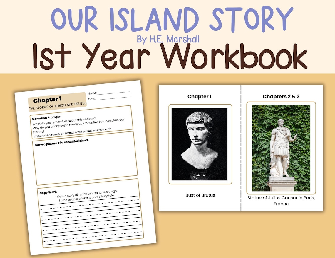 Our Island Story Worksheets: Charlotte Mason Year 1, Copywork & Visual ...