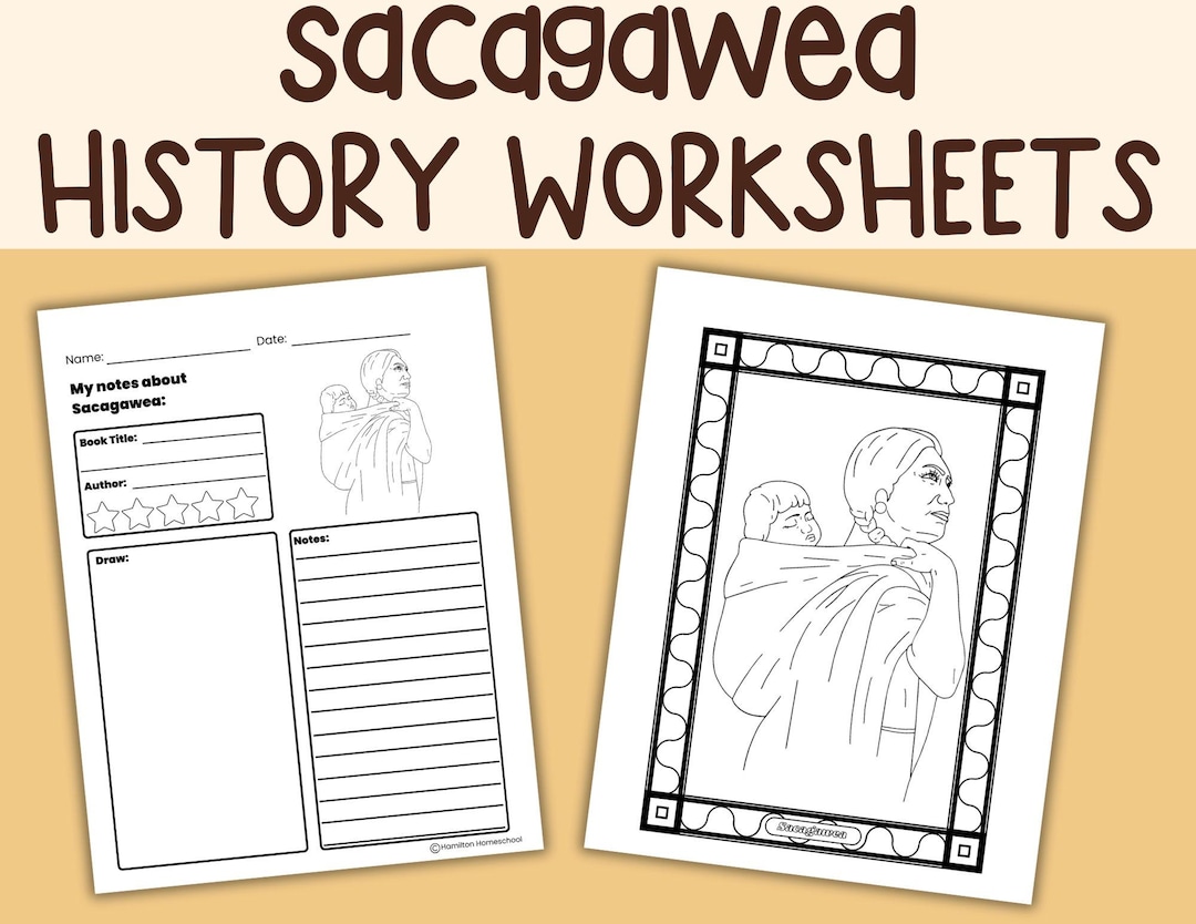 Sacagawea Worksheets and Note Pages Homeschool History - Etsy