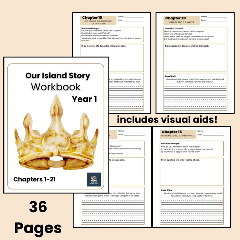 Our Island Story Worksheets Charlotte Mason Year 1 Chapters 1-21 Copy ...
