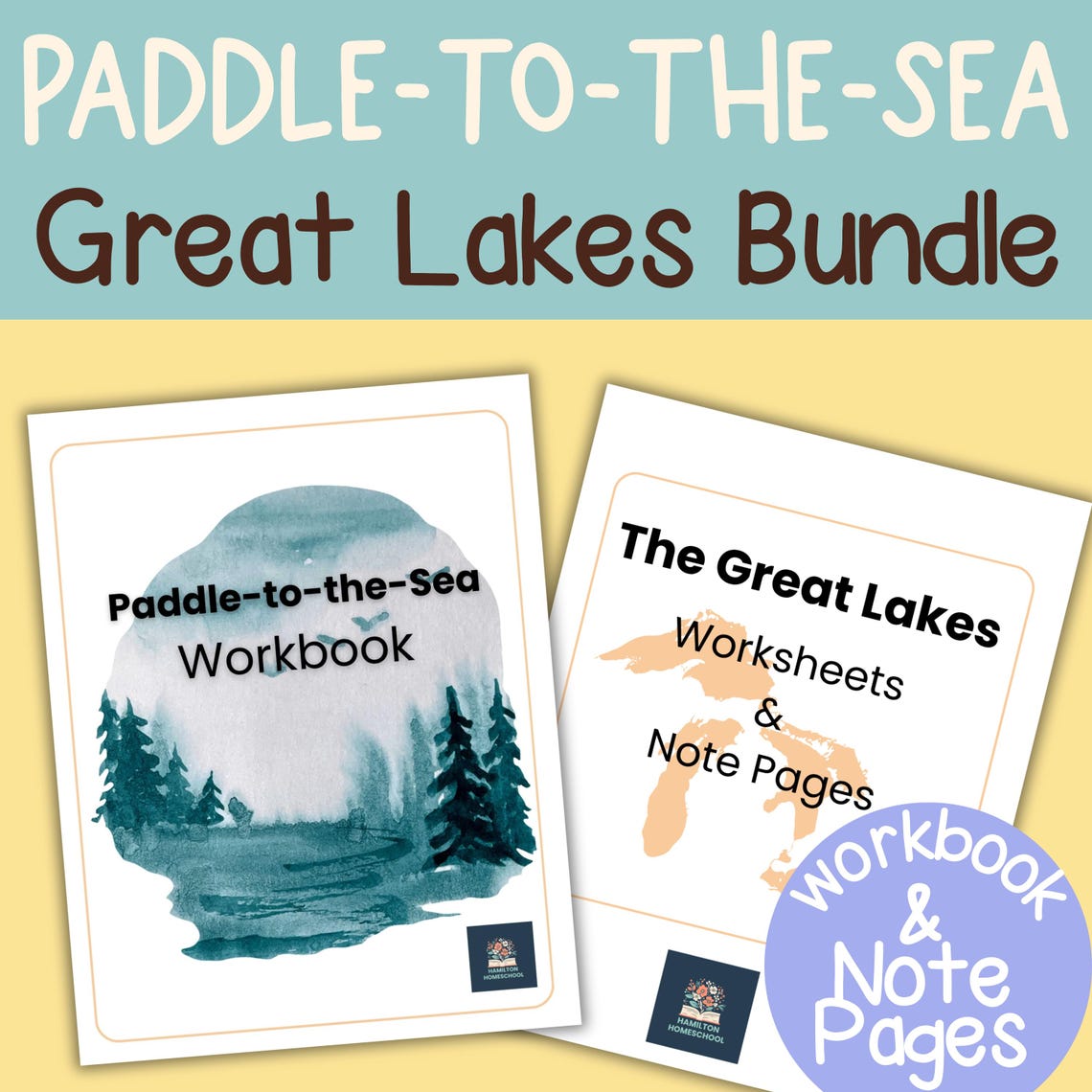 Paddle to the Sea Great Lakes Bundle Paddle Workbook and Great Lakes ...