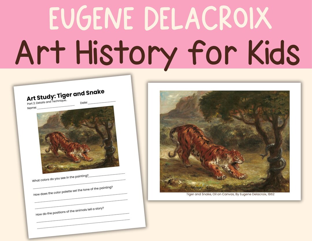 Delacroix Art History Lesson Plan: Homeschool Curriculum, Worksheets - Etsy