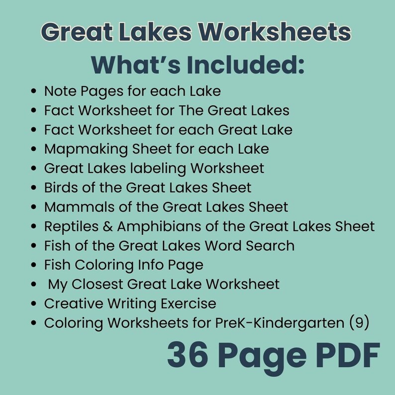 Paddle to the Sea Great Lakes Bundle Paddle Workbook and Great Lakes ...