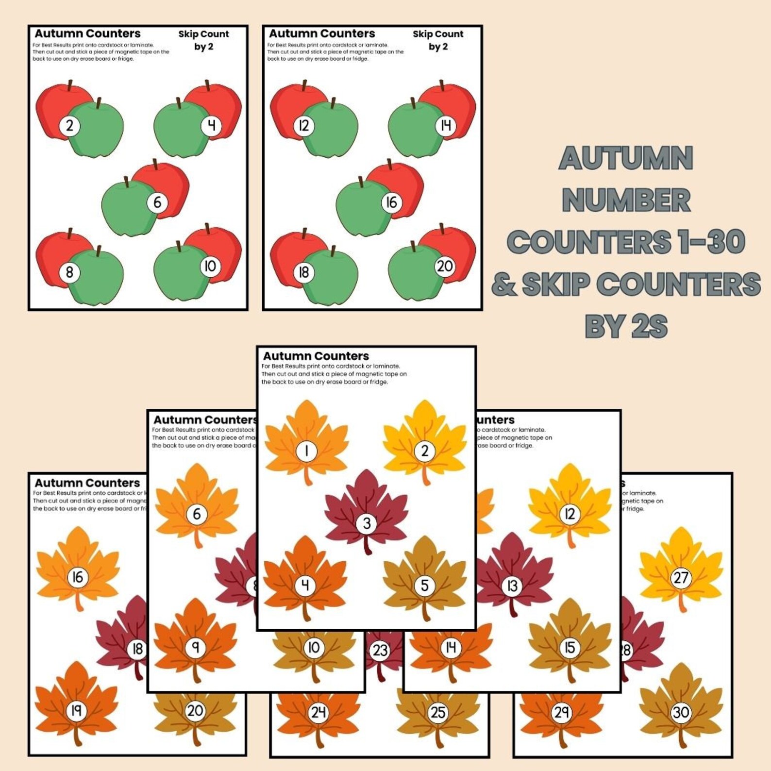 Autumn Preschool Activity Sheets Bundle Fall Time Worksheets Pre-k ...